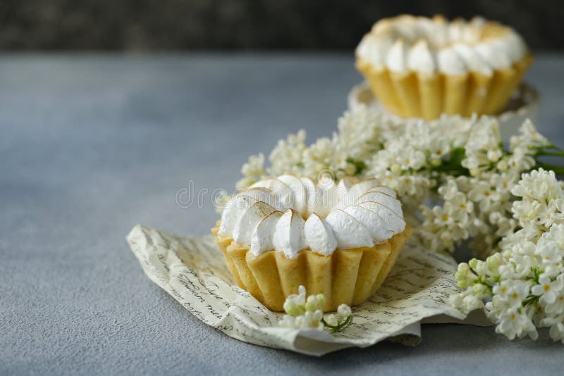 Tartlets with lemon cream stock photo. Image of bakery - 148061518