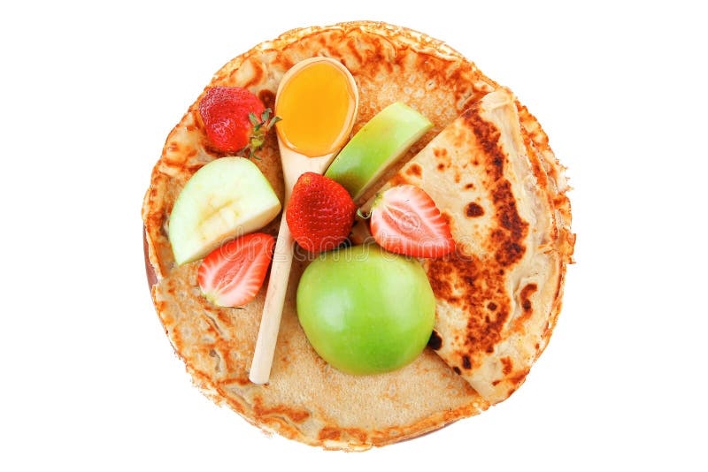 Dessert : Thin Round Pancake Stock Image - Image of gourmet, gold: 35220095