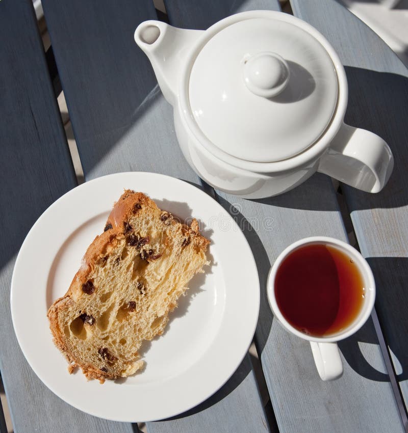 Dessert Time - Tea and Cake Stock Photo - Image of breakfast, deck: 8752920