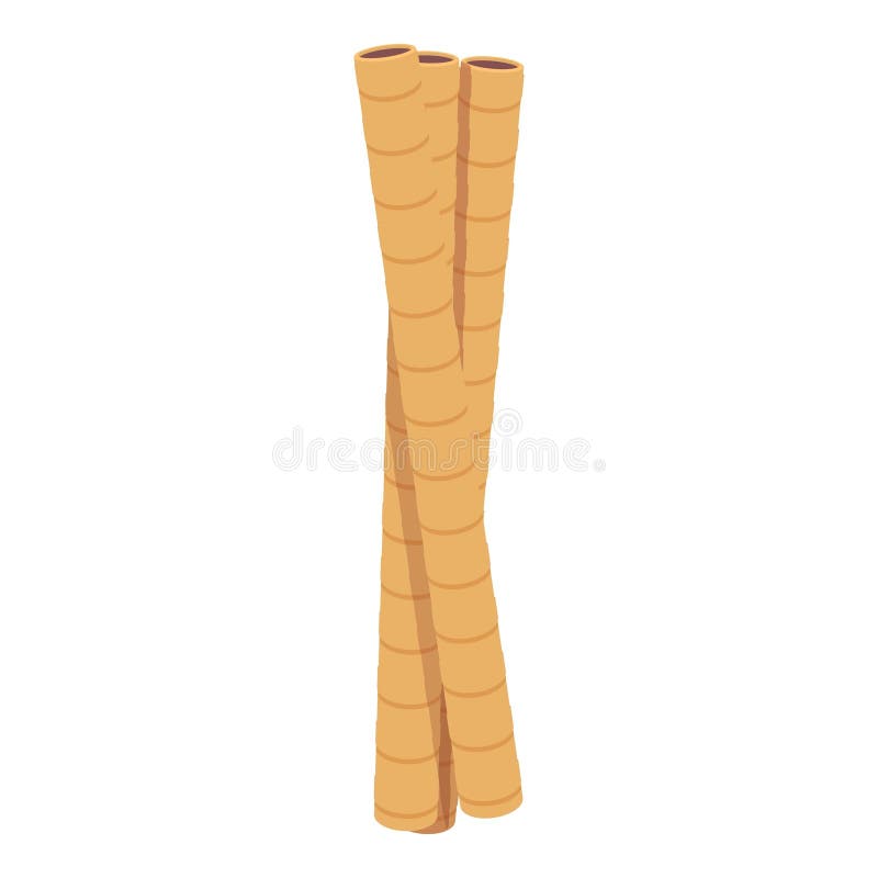 Dessert Wafer Stick Icon Cartoon Vector. Biscuit Roll Stock Vector ...