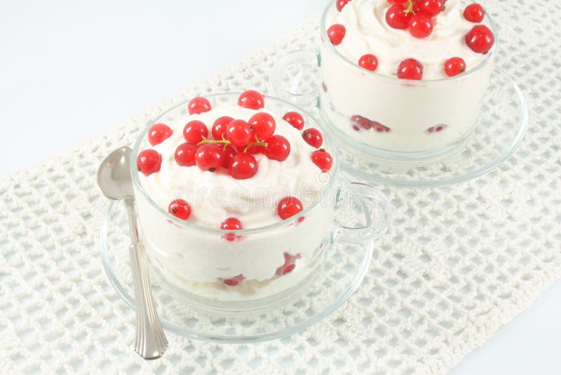 Yogurt with red currant stock photo. Image of sweet, food - 30153436