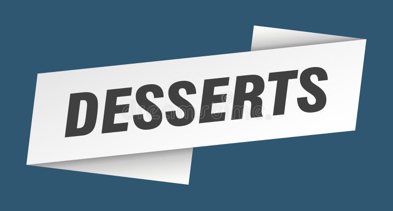 Desserts Banner Template. Desserts Ribbon Label Stock Vector ...