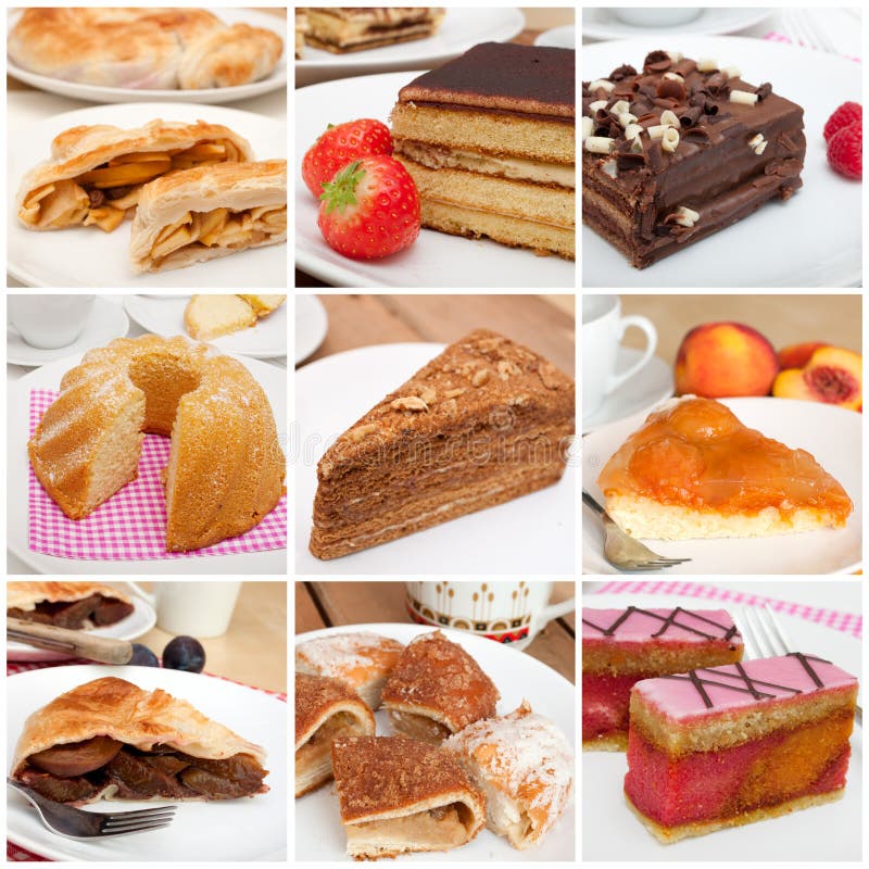 Desserts Collage stock photo. Image of sponge, honeycake - 22104078