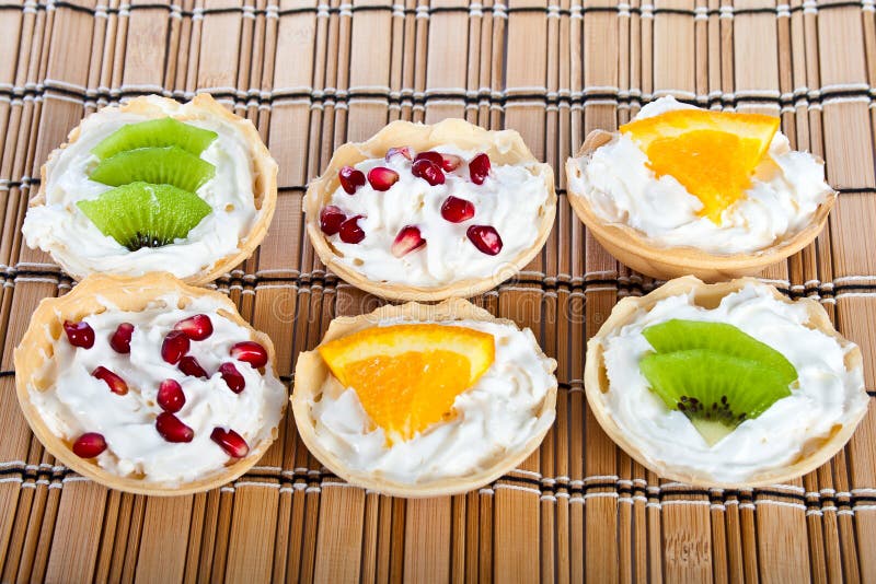 Desserts with fruits. stock photo. Image of filling, orange - 23873682