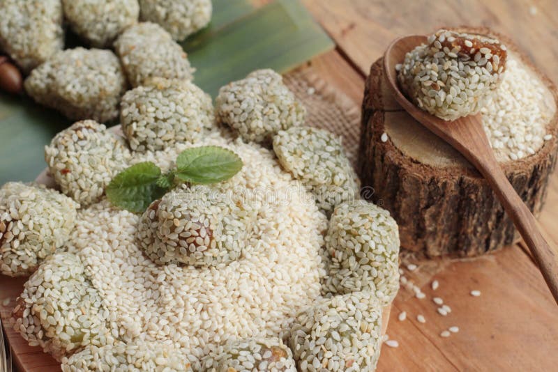 Desserts Sesame and Sesame Seeds is Delicious. Stock Photo - Image of ...