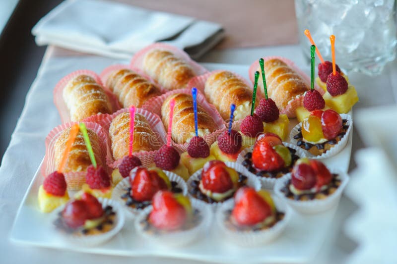 Desserts, Strawberries, Raspberries Stock Image - Image of closeup ...