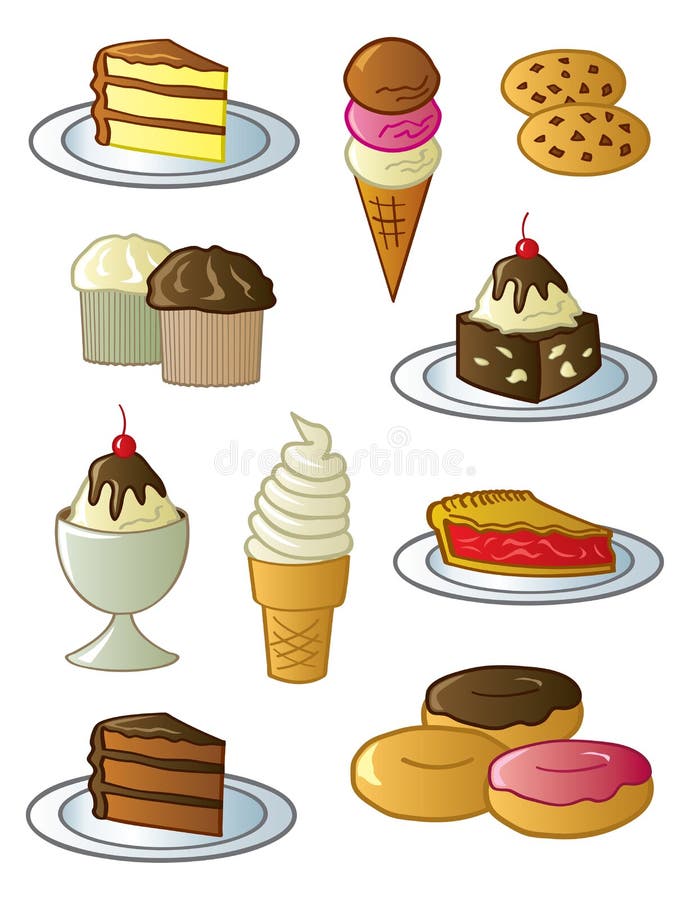 Desserts and Sweets stock vector. Illustration of cartoon - 20656421