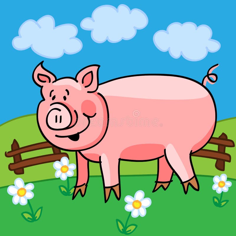 Dessin animé de porc illustration stock. Illustration du concept - 22741016