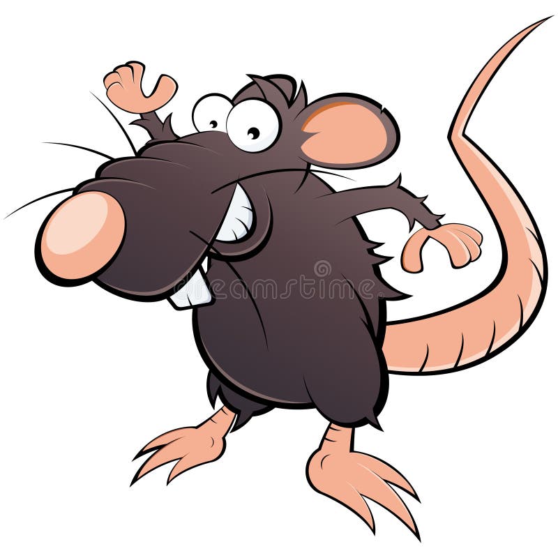 Dessin Animé Plein D'humour De Rat Illustration de Vecteur ...