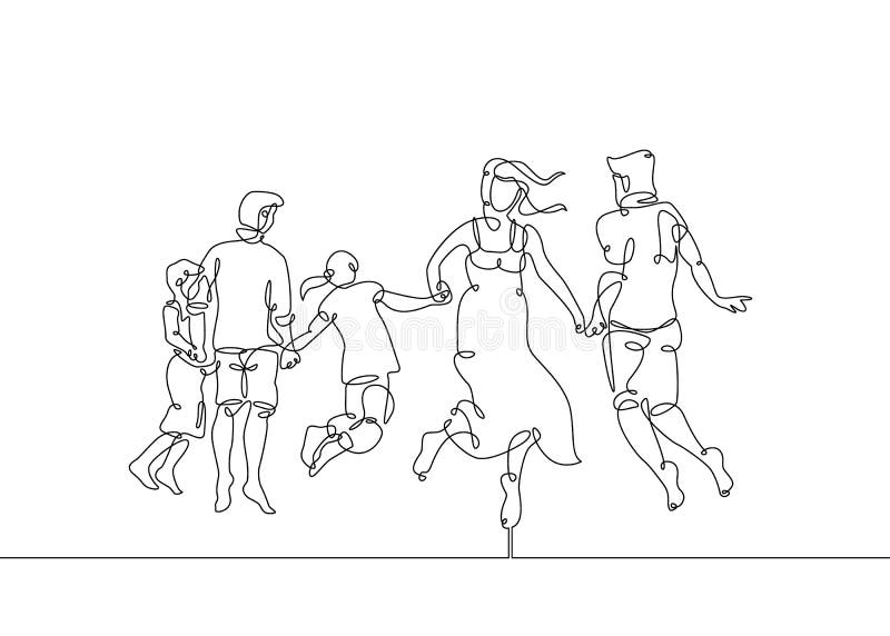 Dessin au trait continu illustration de vecteur. Illustration du ...