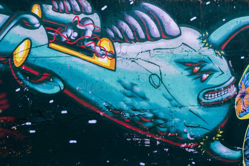 Dessin D'un Monstre Avec Des Crocs Photo éditorial - Illustration of ...