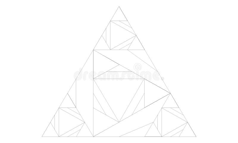 Dessin D'une Triangle Faite De Plus Petites Triangles Illustration ...