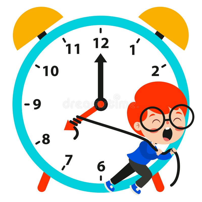 Dessin De Concept De Temps Avec Des Objets Plats Illustration de ...