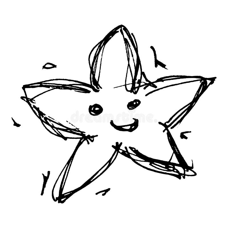 Dessin De Croquis D'une étoile Illustration de Vecteur - Illustration ...