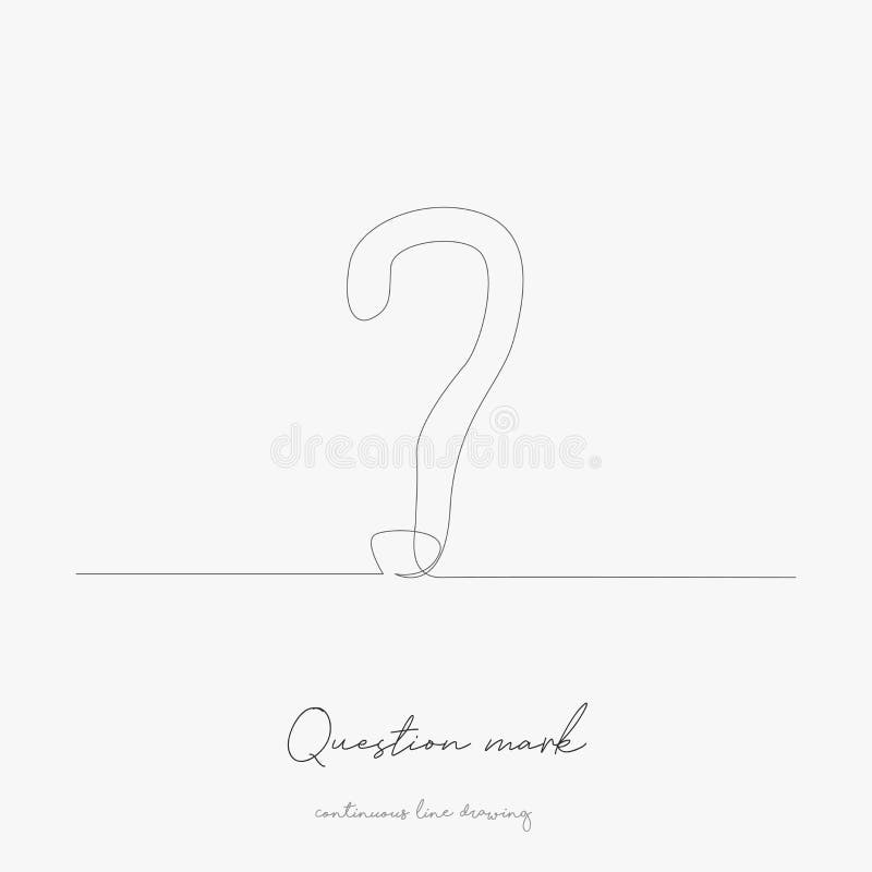 Dessin De Ligne Continu Point D'interrogation Illustration Vectorielle ...