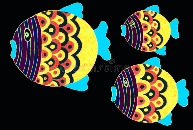 Dessin De Petits Poissons Mignons Image stock - Image du contexte ...