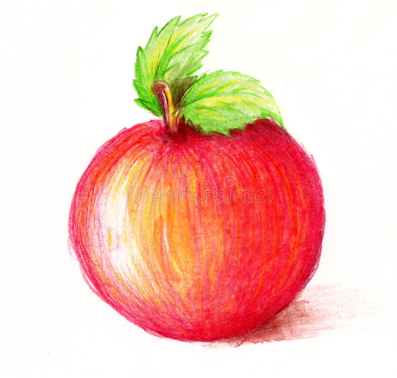 Dessin de pomme illustration stock. Illustration du over - 108630030