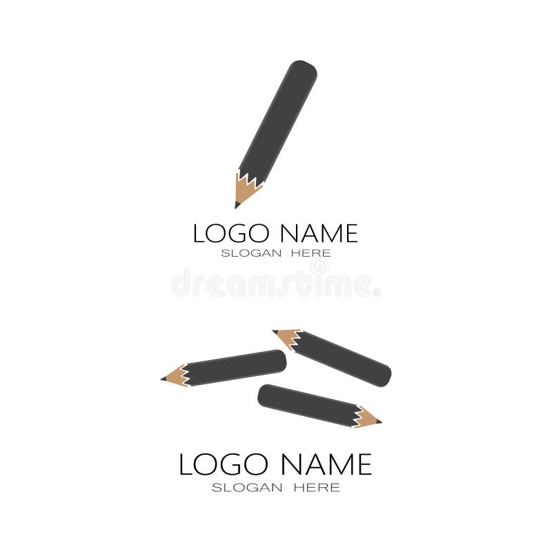 Dessin De Symbole Vectoriel De Logo De Crayon Illustration de Vecteur ...