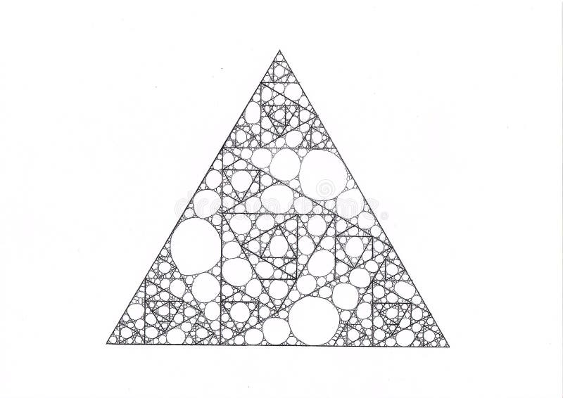 Dessin D'une Triangle Faite De Plus Petites Triangles Illustration ...