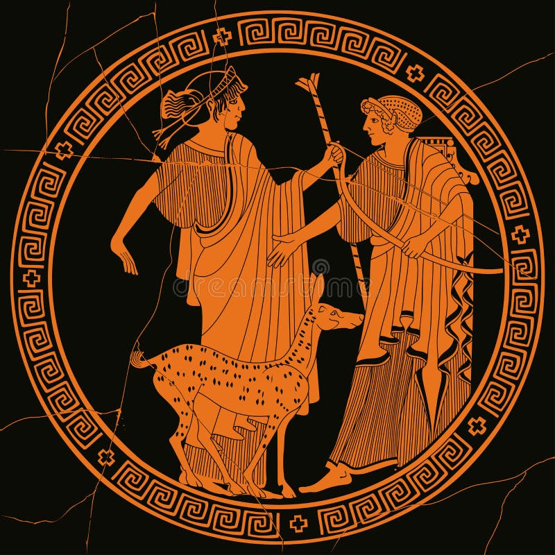 Dessin grec de vecteur illustration de vecteur. Illustration du dessin ...
