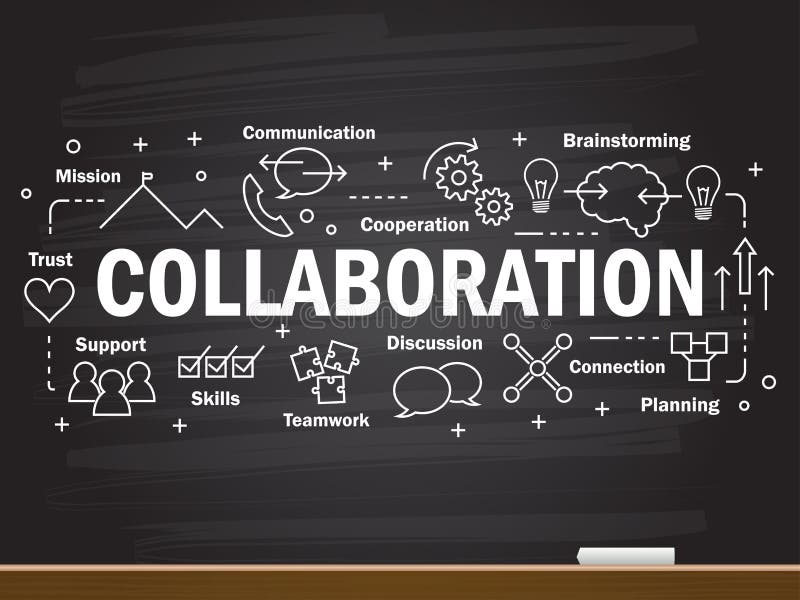 Dessin Manuel De Tableau De Bord Avec Concept De Collaboration ...