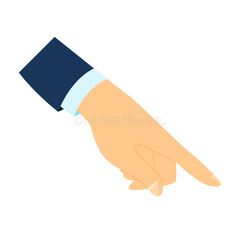 Dessin Pointant Vers Le Bas Geste Simple Illustration. Indication ...