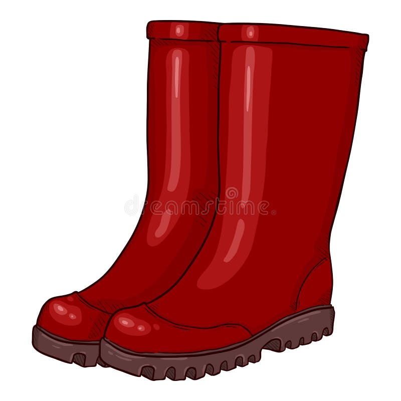 Dessin Vectoriel Bottes En Caoutchouc Illustration de Vecteur ...