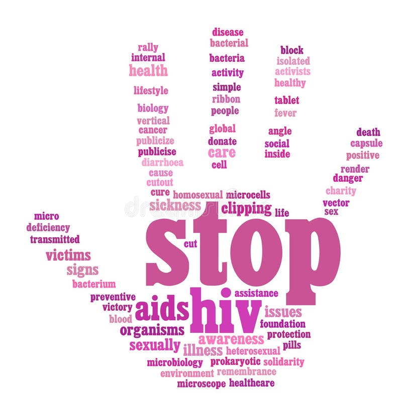 Dessins D'information-texte De SIDA D'HIV Illustration Stock ...