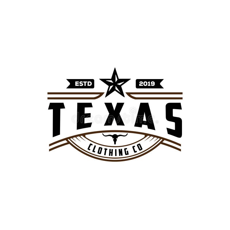 Texas Logo. Map Of Texas With Us State Name And. Stock Vector ...