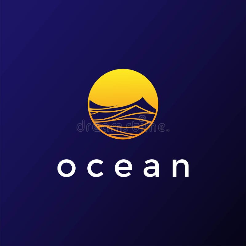 Minimalist Ocean Logo. Simple Whale Tail Logo Vector Illustration ...