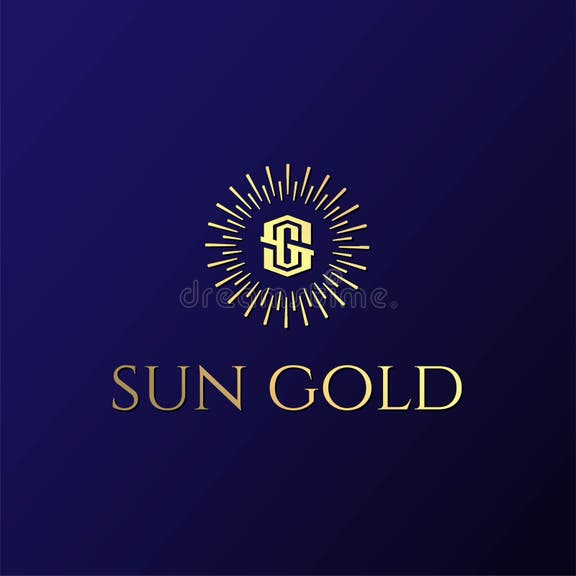 Initial Letter SG GS Sun Gold Logo Design Vector Stock Vector ...