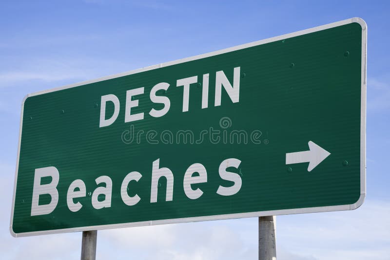 Destin Beaches sign stock image. Image of destin, direction - 17364543