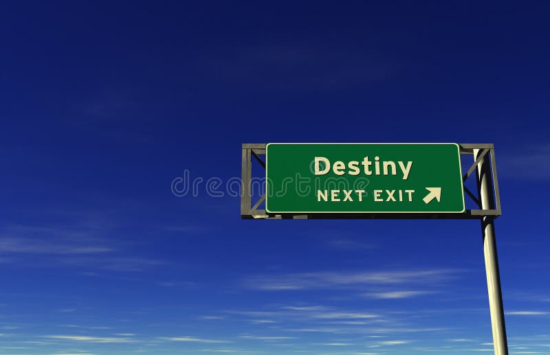 Destin - Signe De Sortie D'autoroute Illustration Stock - Illustration ...