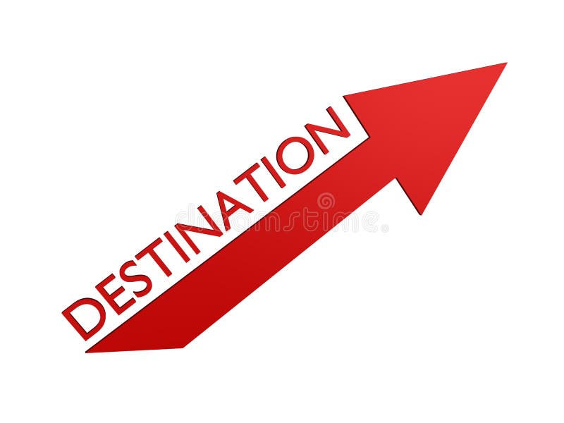 Destination arrow stock illustration. Illustration of game - 8179355