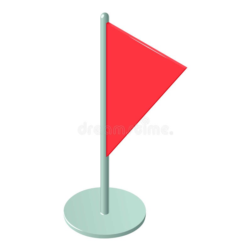 Destination Flag Icon, Isometric Style Stock Vector - Illustration of ...