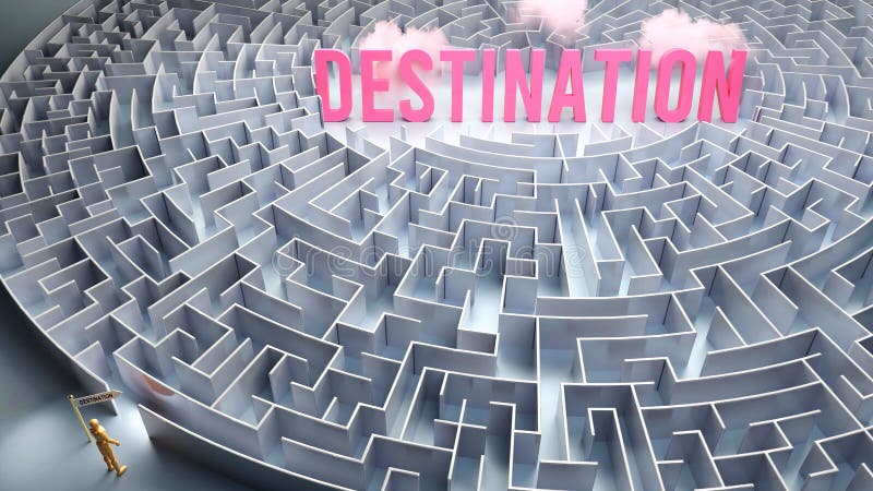 Destination and a Difficult Path To it Stock Illustration ...