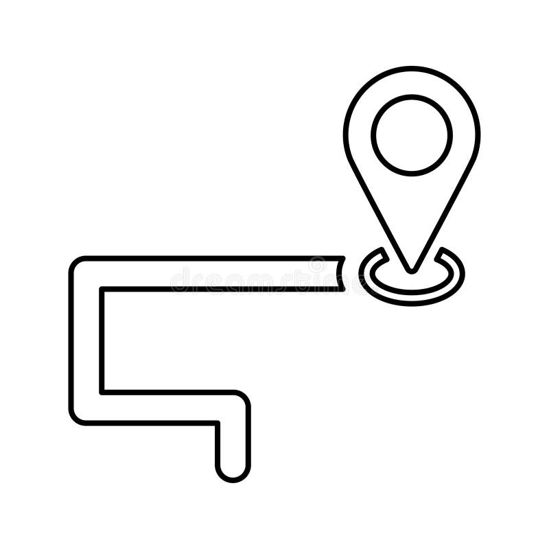 Destination Icon. Outline Design Stock Vector - Illustration of place ...
