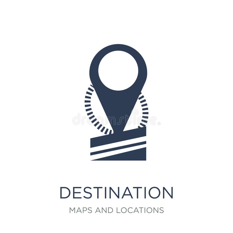 Destination Icon. Trendy Flat Vector Destination Icon on White B Stock ...
