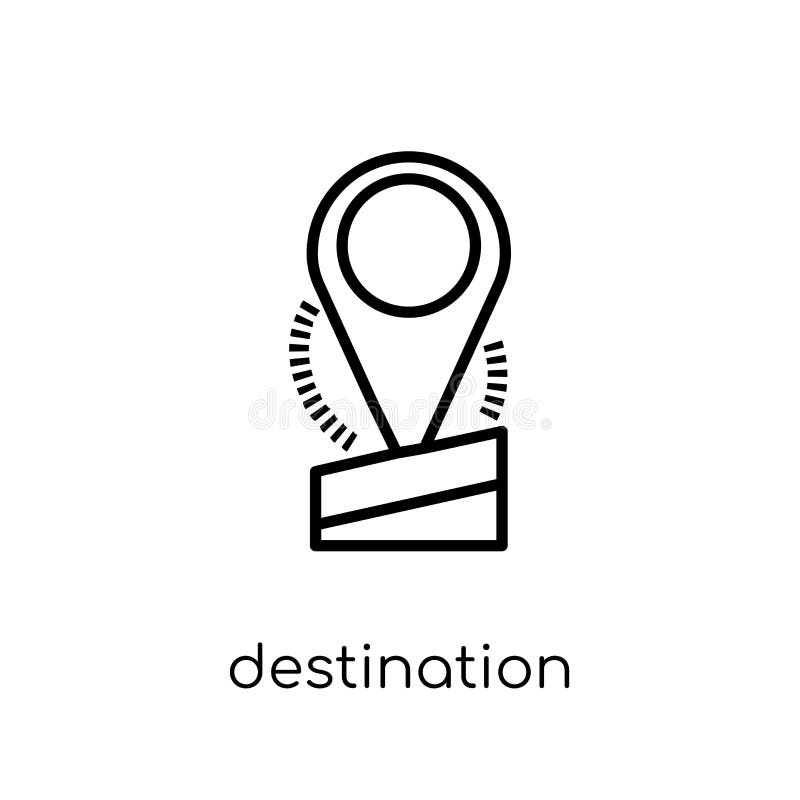 Destination Icon. Trendy Modern Flat Linear Vector Destination I Stock ...