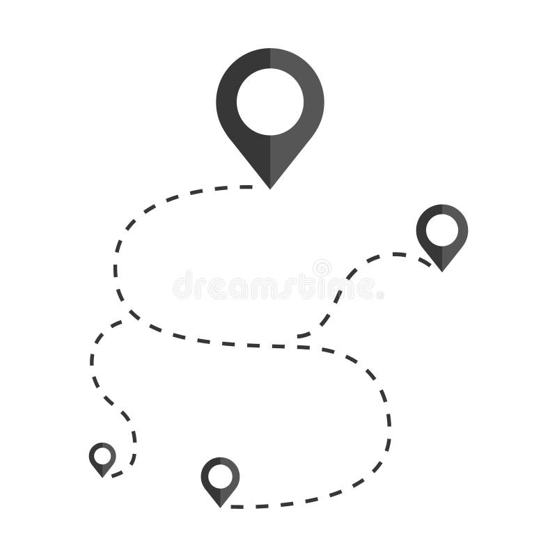 Destination Icon Vector Isolated on White Background. Thin Symbols or ...