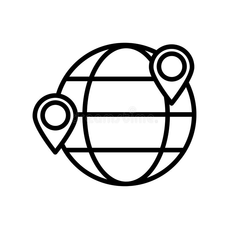 Destination Icon Vector Sign and Symbol Isolated on White Background ...