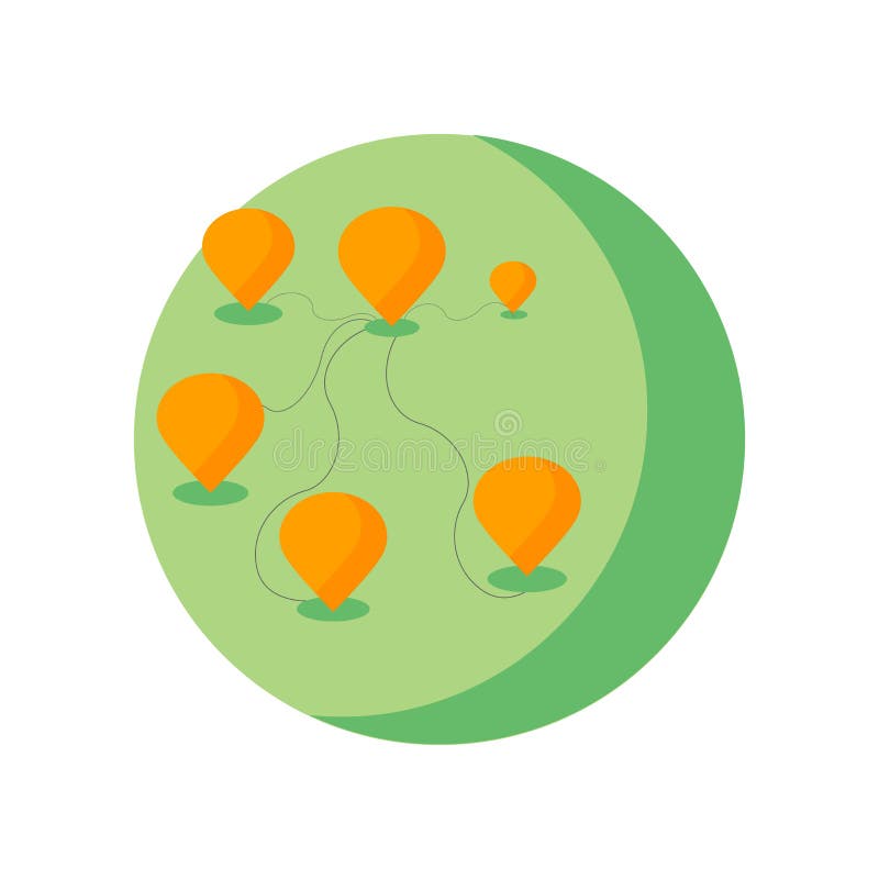 Destination Icon Vector Sign and Symbol Isolated on White Background ...