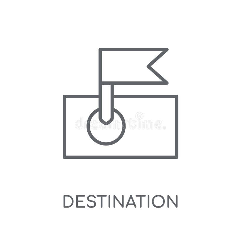 Destination Linear Icon. Modern Outline Destination Logo Concept Stock ...