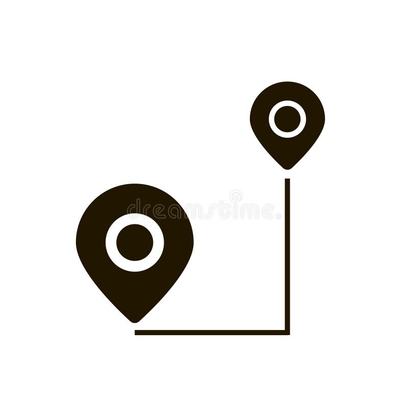 Destination Location Icon on White Background. Eps 10 Flat Style. Stock ...