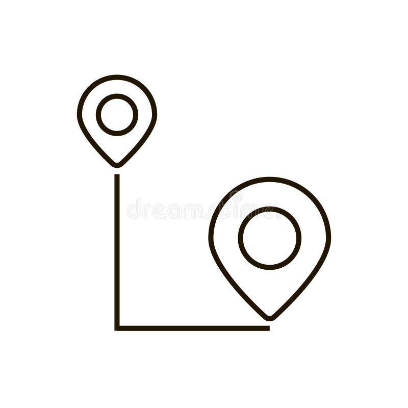 Destination Location Icon on White Background. Eps 10 Flat Style. Stock ...