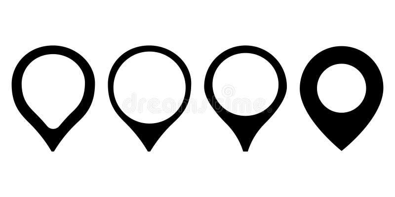 Destination Map Minimal Marker Icon, Pin Symbol, Location Icon Isolated ...