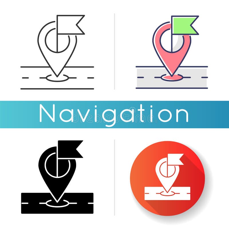 Destination Marker Chalk White Icon on Black Background Stock Vector ...