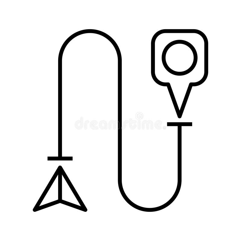 Destination, Path, Route Icon. Single Route Tracking Motion Icon ...