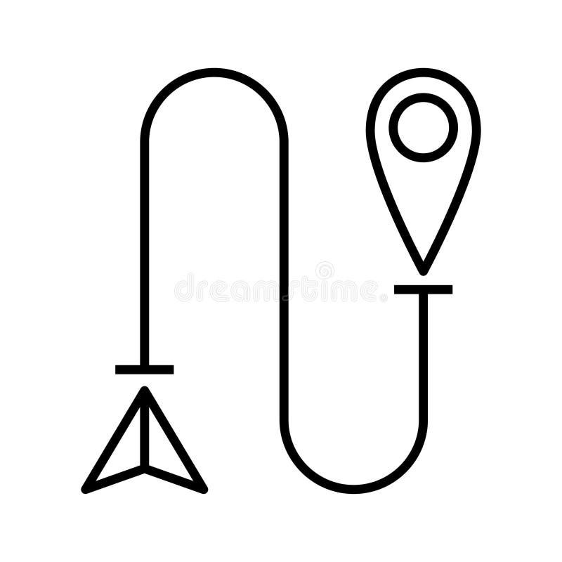 Destination, Path, Route Icon. Single Route Tracking Motion Icon ...