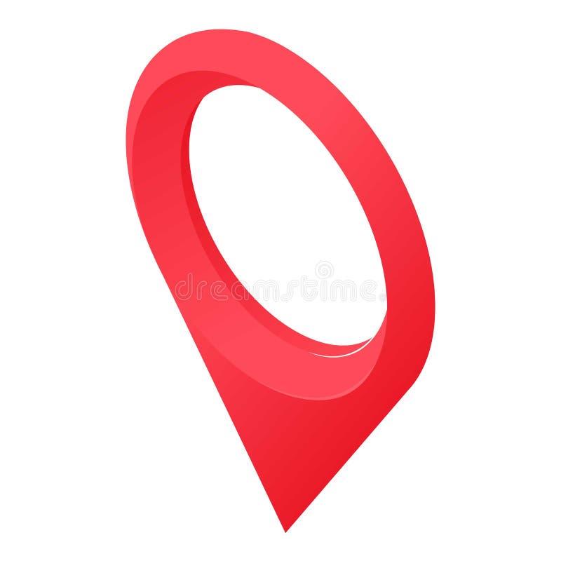 Destination Pin Icon, Isometric Style Stock Vector - Illustration of ...